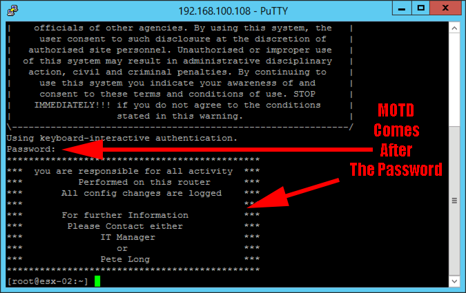 VMware VSphere And ESXi Create A Logon Banner PeteNetLive