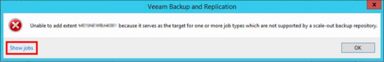 Cant Add Repository To A Scale Out Backup Repository PeteNetLive