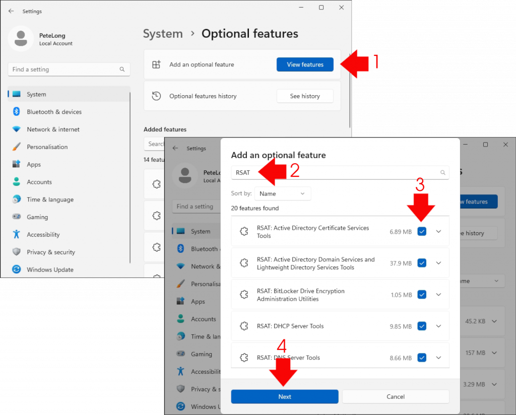 Install RSAT (Remote Server Administration Tools)