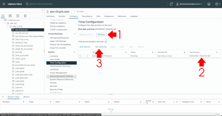 VMware - Setting up ESX NTP Time Sync | PeteNetLive