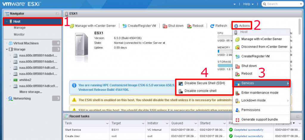 VMware Enable SSH (vSphere ESXi) | PeteNetLive