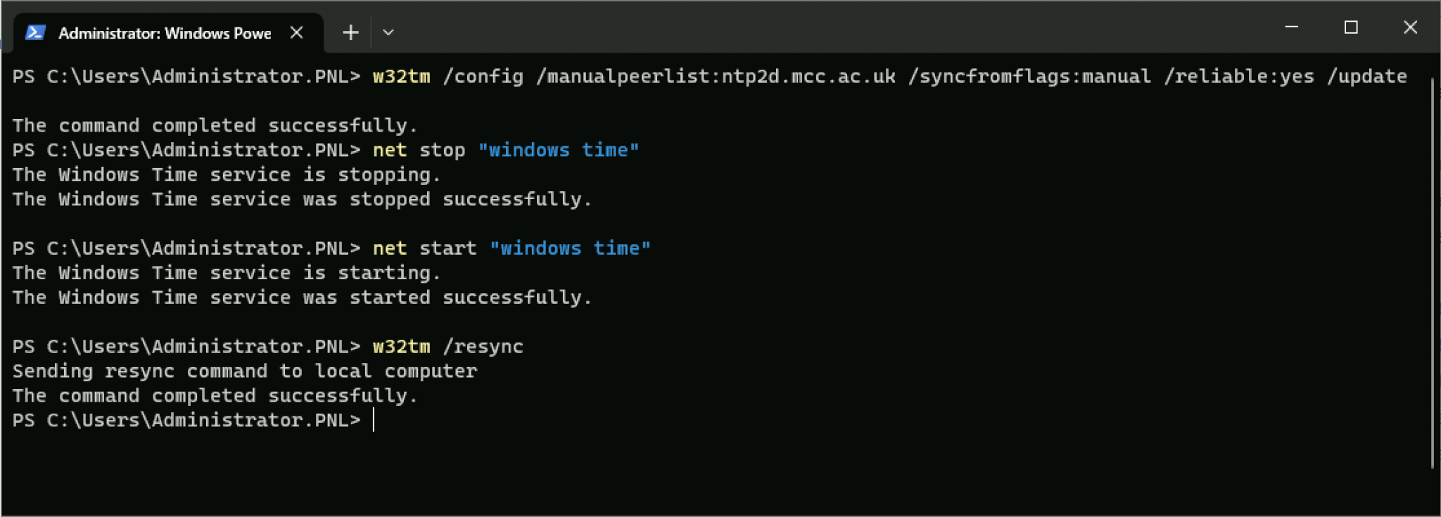 Windows: Setting Domain Time | PeteNetLive
