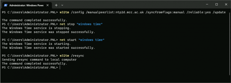 Windows: Setting Domain Time | PeteNetLive