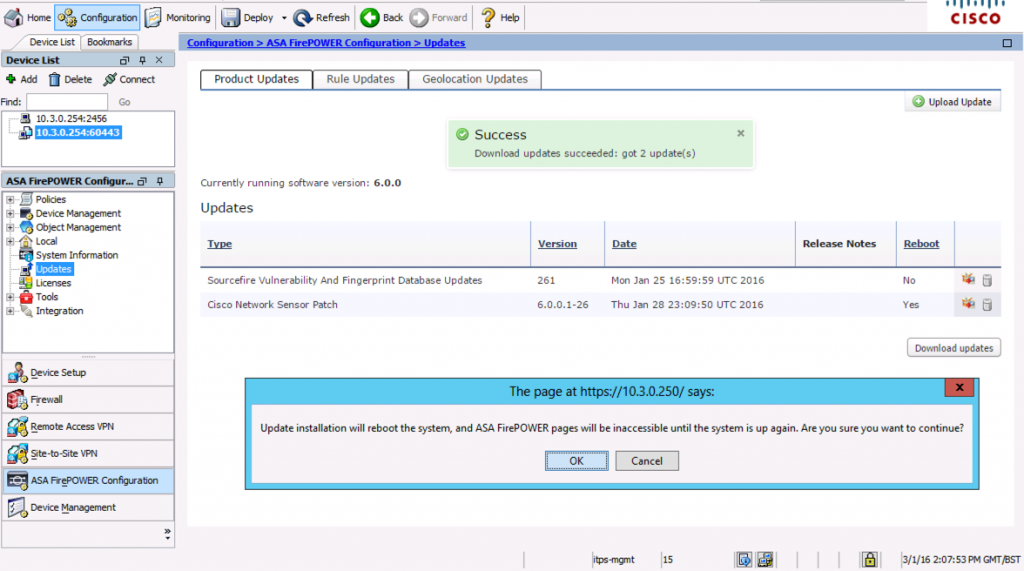 Re-Image and Update the Cisco FirePOWER Services Module | PeteNetLive