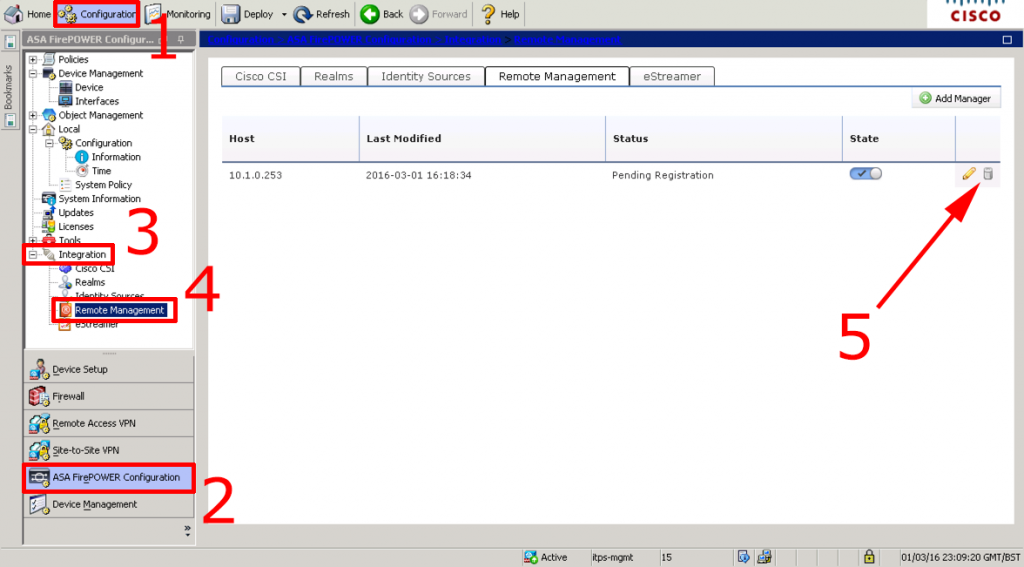 Cisco FirePOWER - Update Fails 'Peer Registration Failed: Registration ...