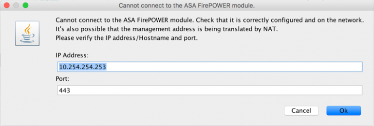 Cisco - Cannot Connect to the ASA FirePOWER Module | PeteNetLive