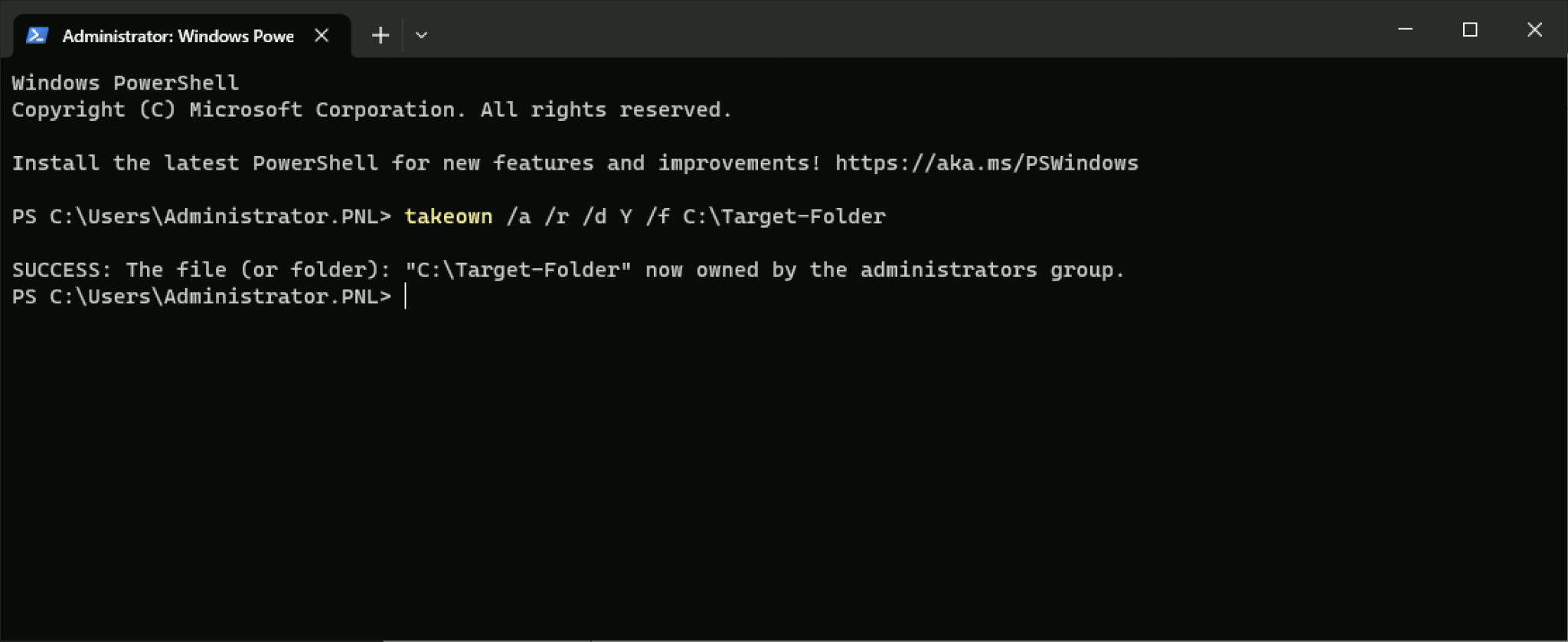Take Ownership and Grant 'Full Control' Recursively | PeteNetLive