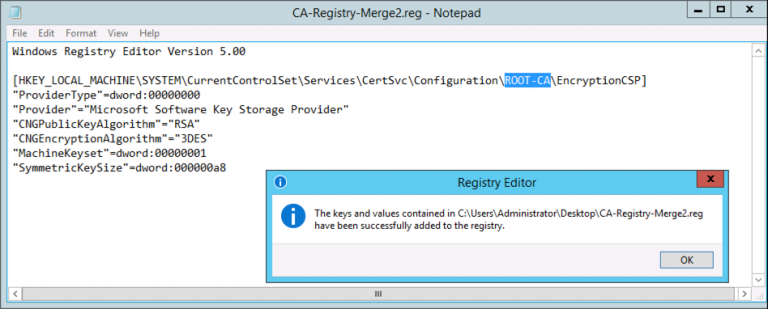 Certificate Services - Migrate form SHA1 to SHA2 (SHA256) | PeteNetLive