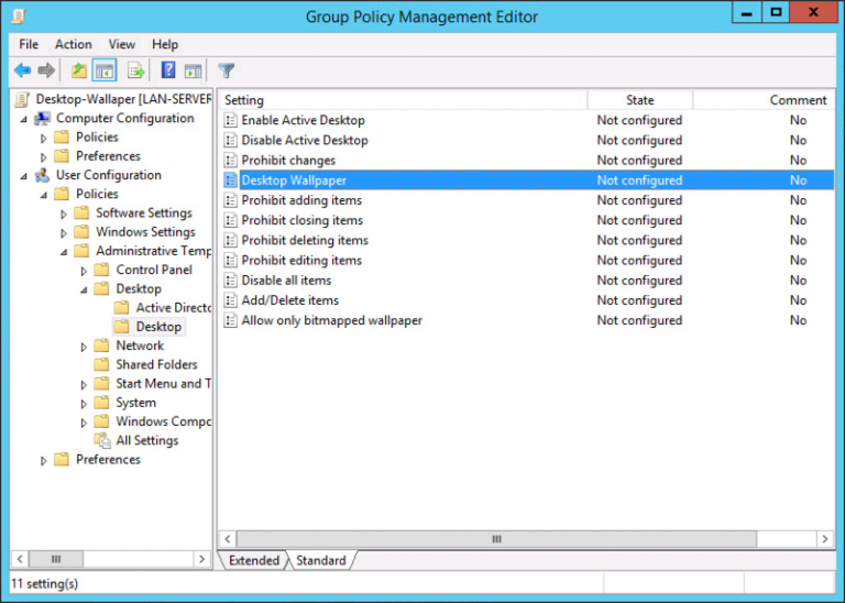 Windows - Set Desktop Wallpaper From Central Server Share | PeteNetLive