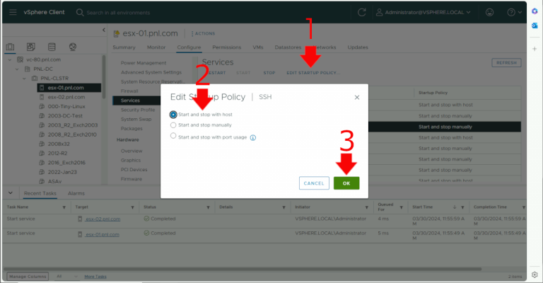 VMware Enable SSH (vSphere ESXi) | PeteNetLive