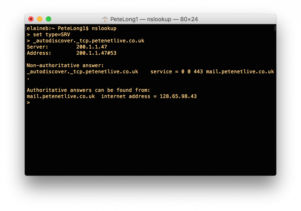 Exchange AutoDiscover Errors - Creating an AutoDiscover SRV Record ...