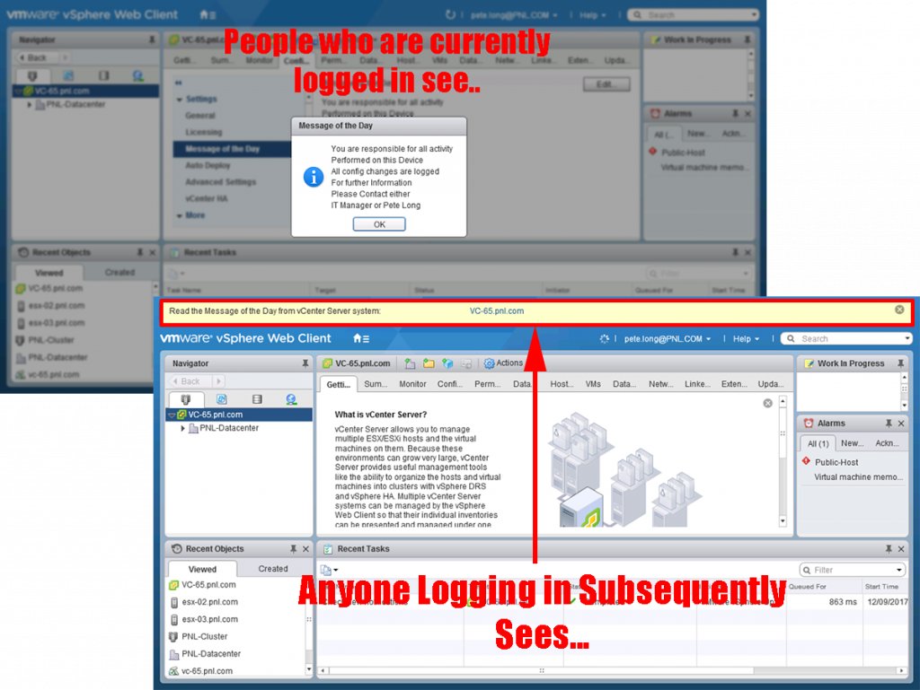 VMware vSphere and ESXi - Create a 'Logon Banner' | PeteNetLive