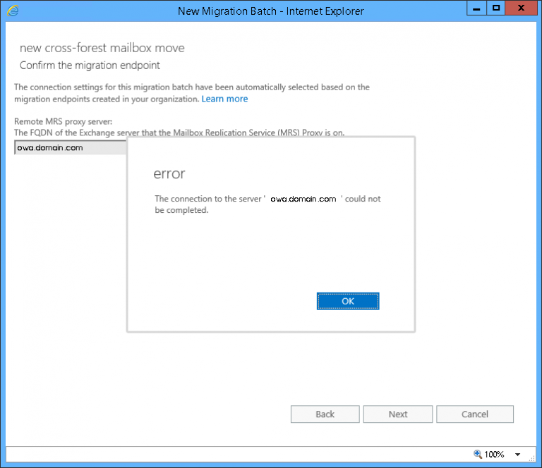 MRS Proxy Error 'The connection to the server could not be completed' | PeteNetLive