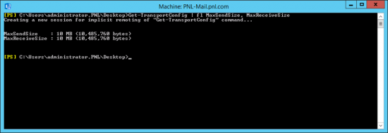 Exchange : 'Message Exceeded The Maximum Size Limit' | PeteNetLive