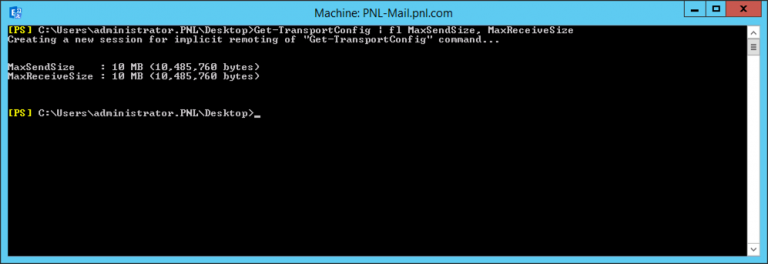 Exchange : 'Message Exceeded The Maximum Size Limit' | PeteNetLive