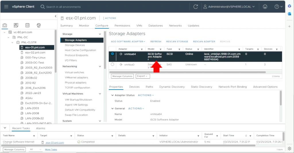 vSphere Adding iSCSI Storage | PeteNetLive