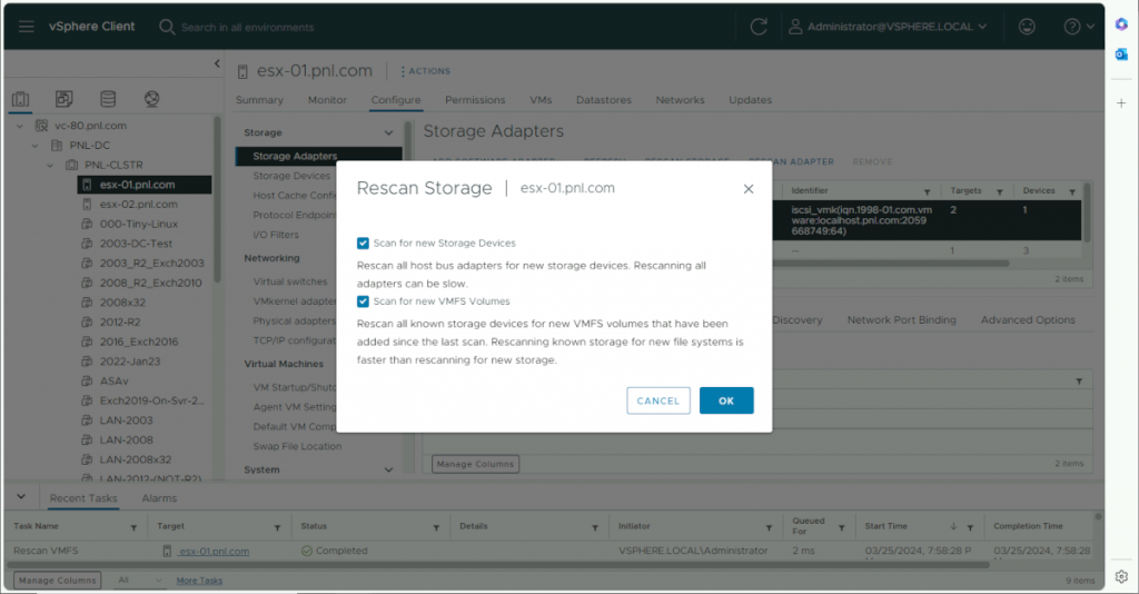 vSphere Adding iSCSI Storage | PeteNetLive