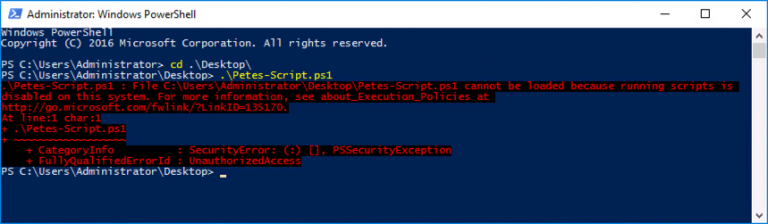 Powershell Cannot Be Loaded Because Running Scripts Is Disabled