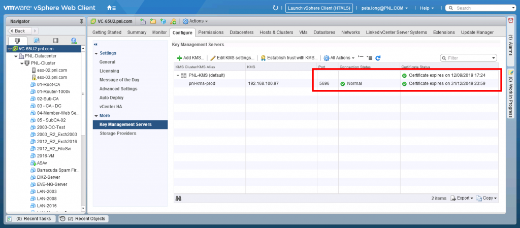 VMware vSphere Virtual Machine Encryption | PeteNetLive