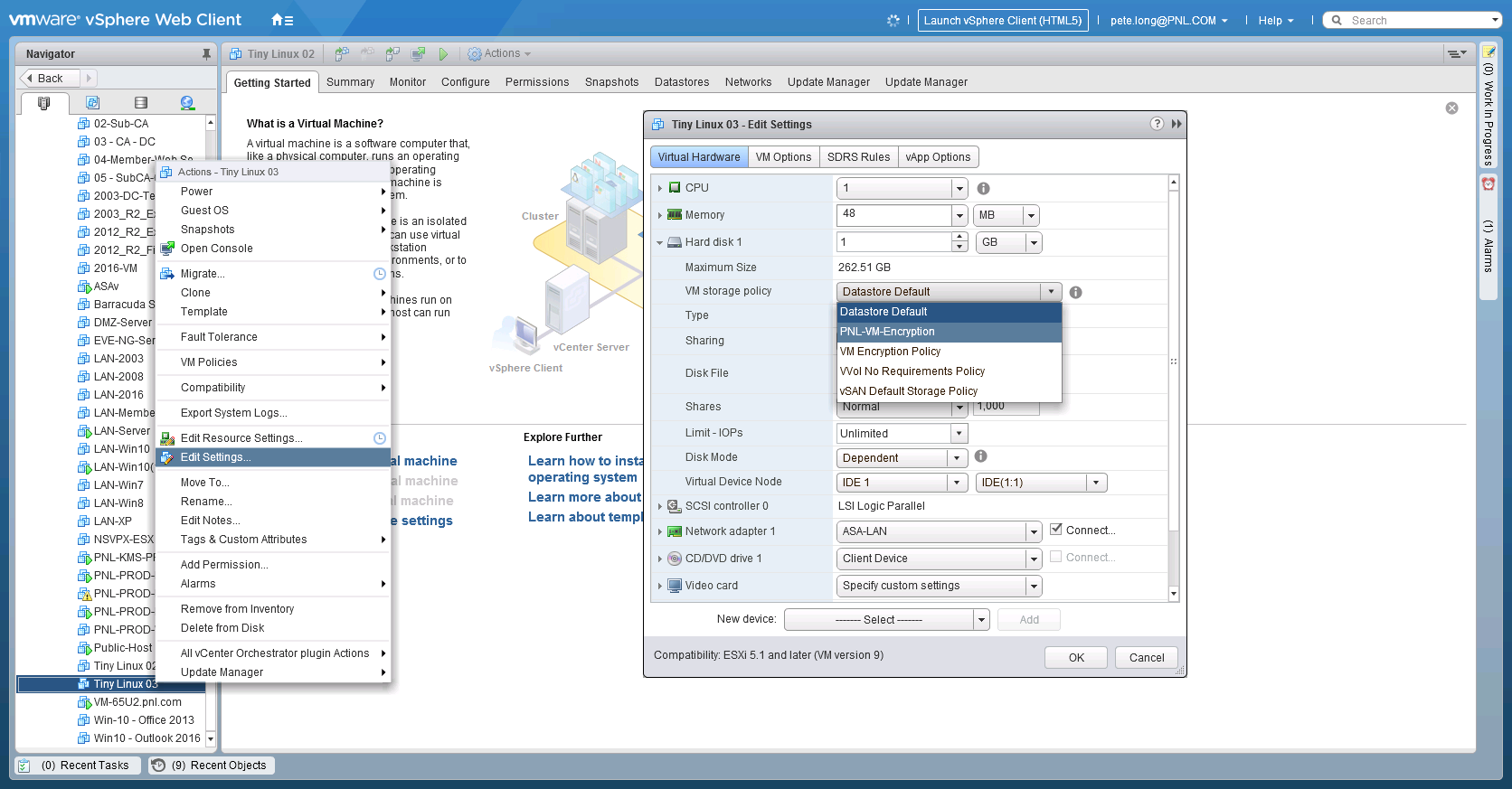 VMware: Creating a Storage Encryption Policy | PeteNetLive
