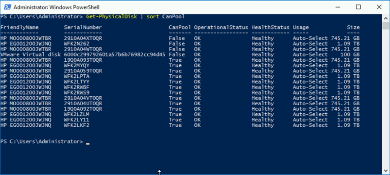 Windows Disks 'CanPool' set False? | PeteNetLive