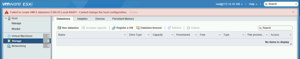 vSphere: Cannot Change the Host Configuration | PeteNetLive