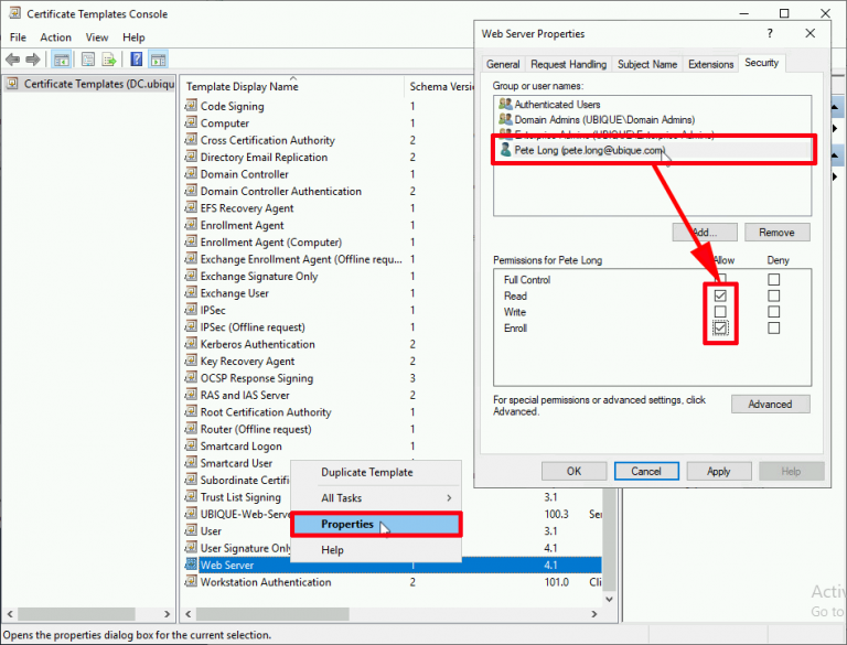 Certsrv: Can Only See User and Basic EFS | PeteNetLive