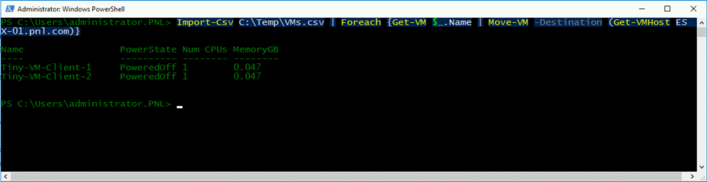 PowerCLI: vMotion Multiple VMs | PeteNetLive