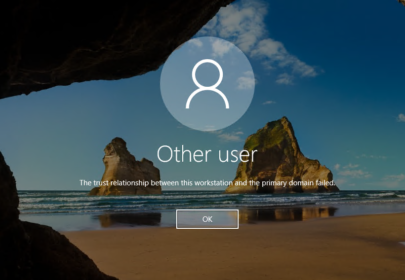 The trust relationship between this workstation and the primary domain ...