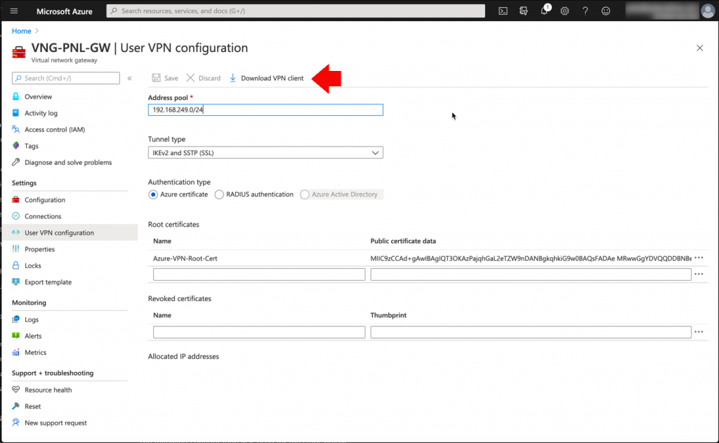 Azure: Point to Site VPN From mac OS? | PeteNetLive