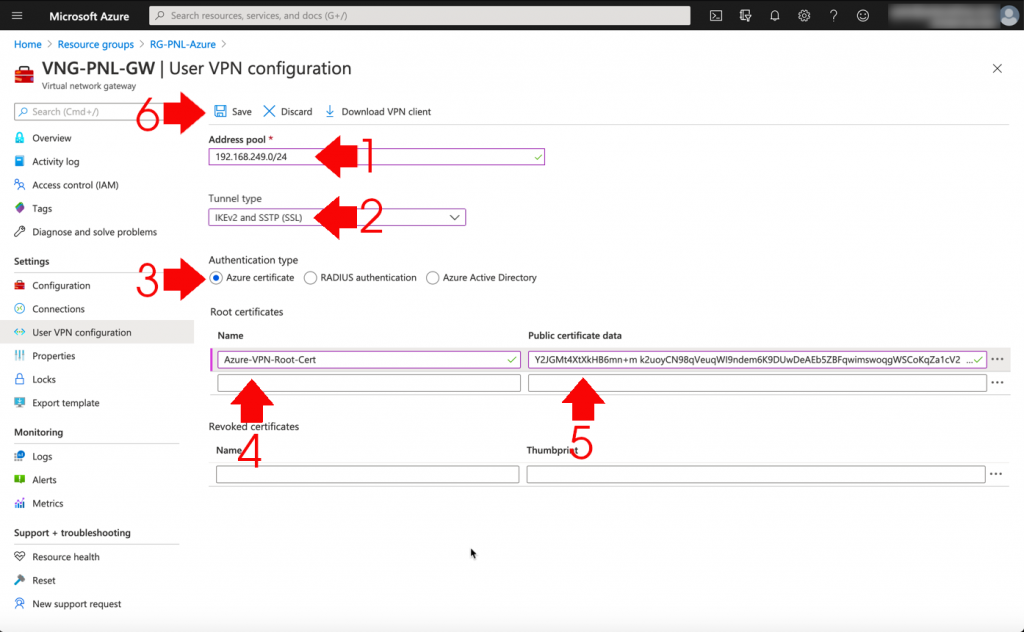 Azure VPN: Point To Site VPN (Remote Access)