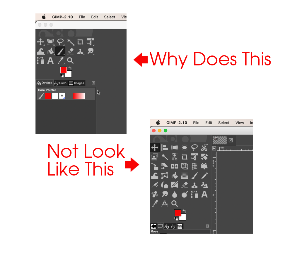GIMP Post Upgrade Tools Missing PeteNetLive