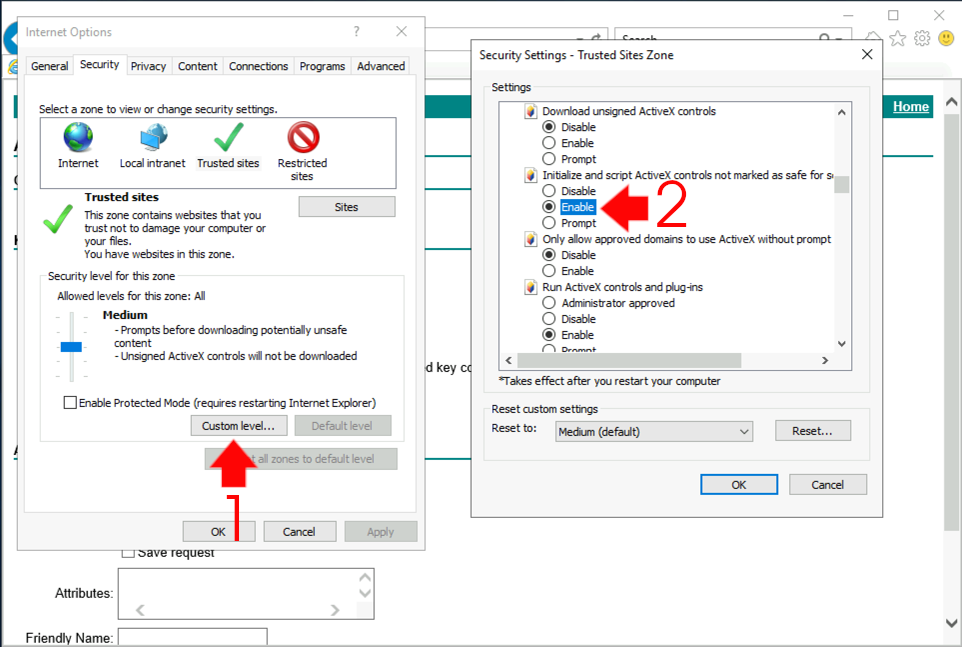 The Web site for the CA must be configured to use HTTPS