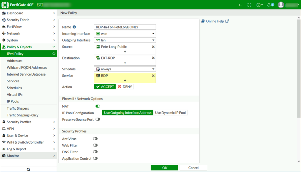 FortiGate Port Forwarding | PeteNetLive