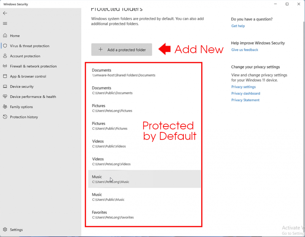 Windows 11: Enable Ransomware Protection | PeteNetLive