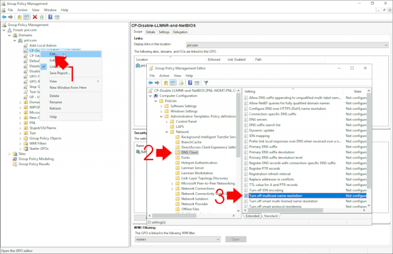 Disable LLMNR and NetBIOS (via GPO) | PeteNetLive