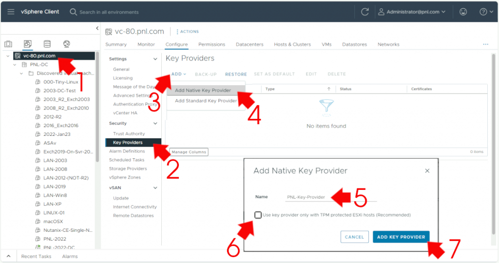 VMware vSphere Adding vTPM | PeteNetLive
