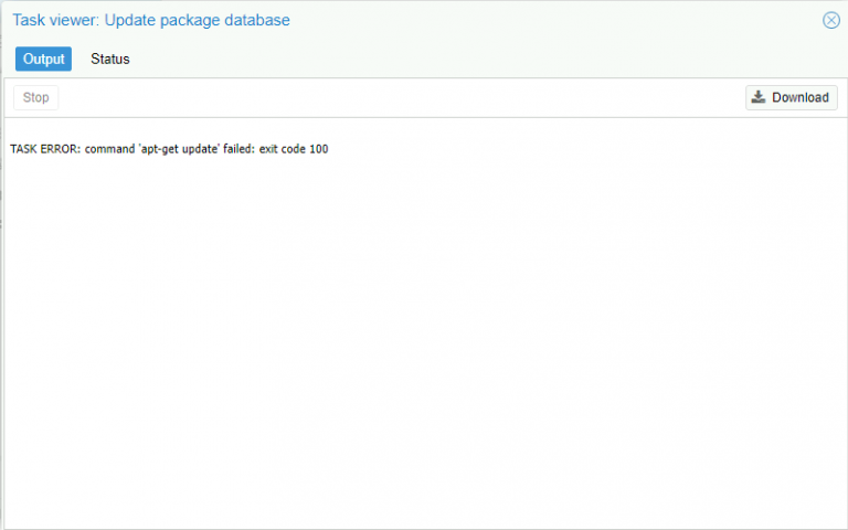 Proxmox Update Package Database Error | PeteNetLive