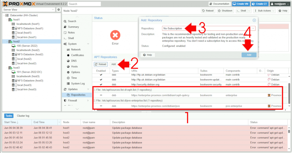 Proxmox Update Package Database Error | PeteNetLive