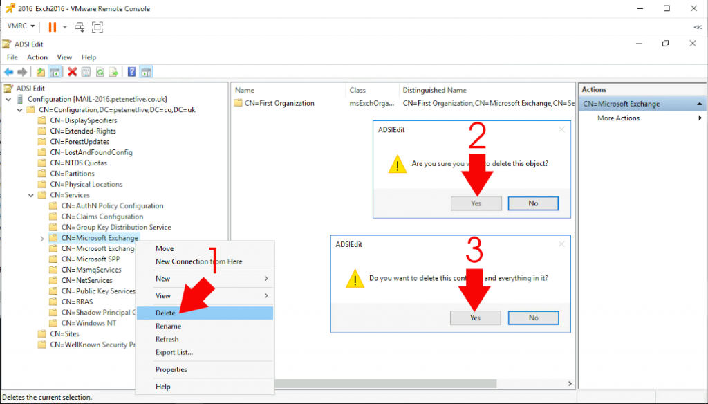Manually Remove Exchange | PeteNetLive